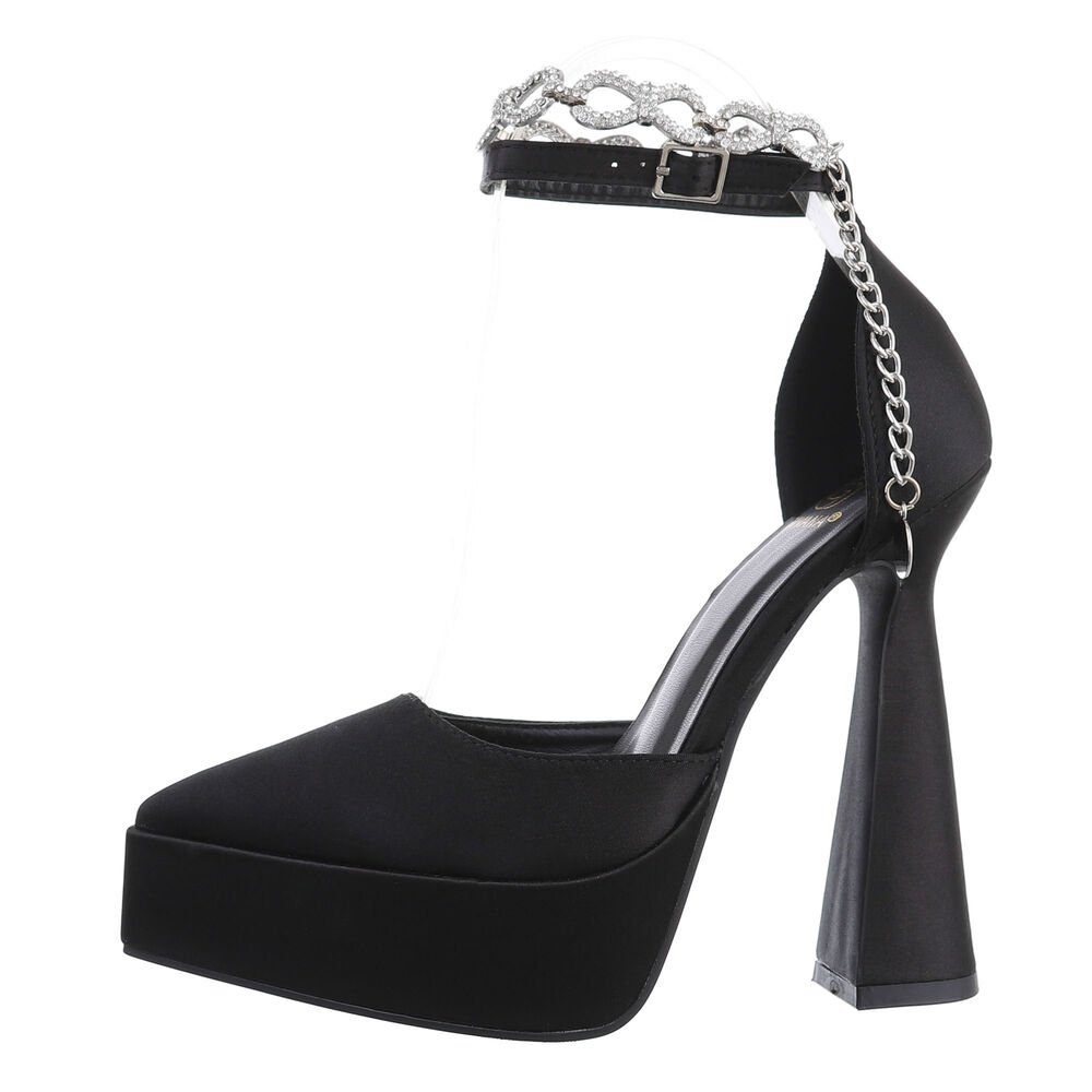 Ital Design Damen Abendschuhe Party And Clubwear Plateaupumps Blockabsatz