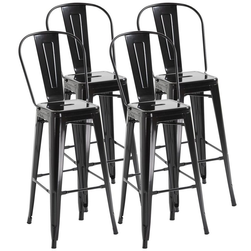 Homcom Barhocker Metall Barstuhl Im 4er Set Otto