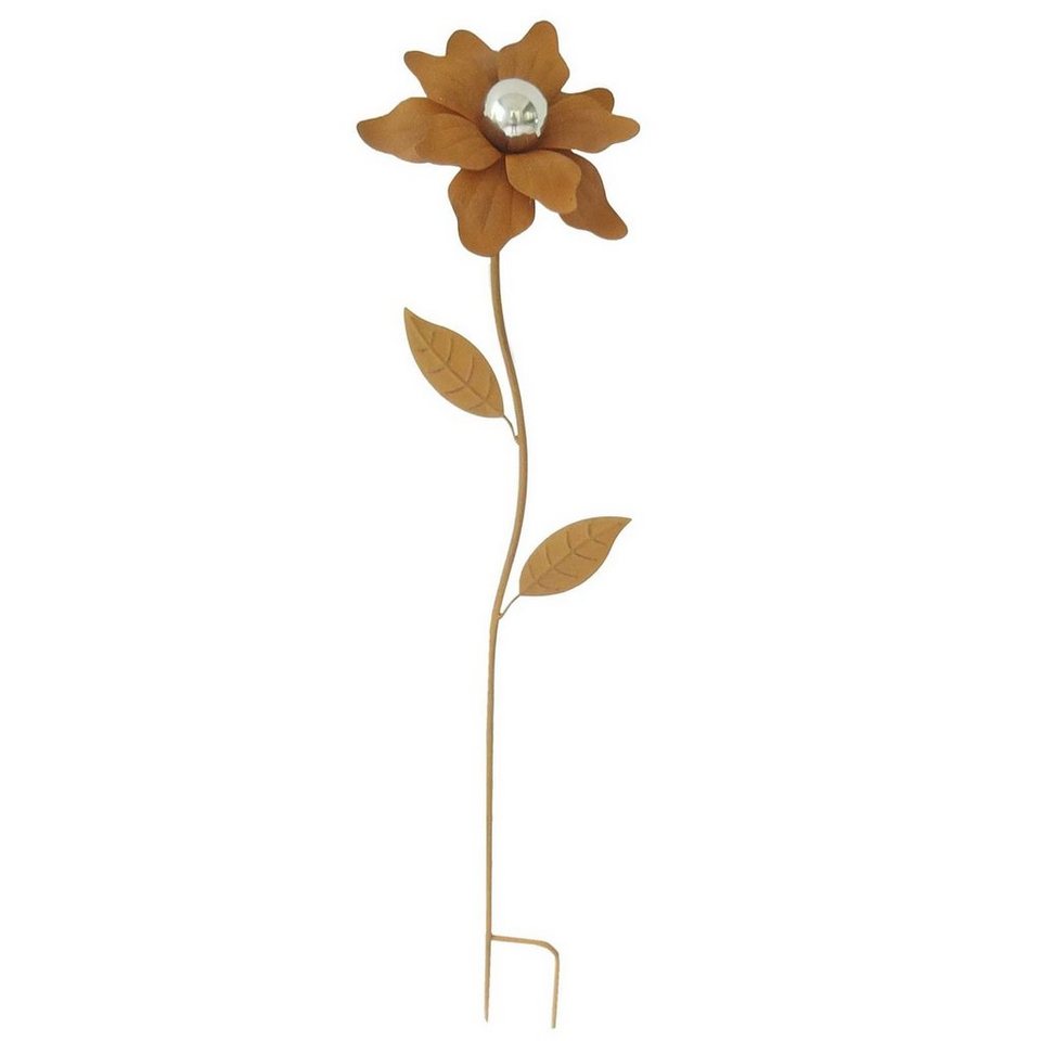 Hti Line Gartenstecker Blumenstecker Verena Blume Gartenfigur Rost