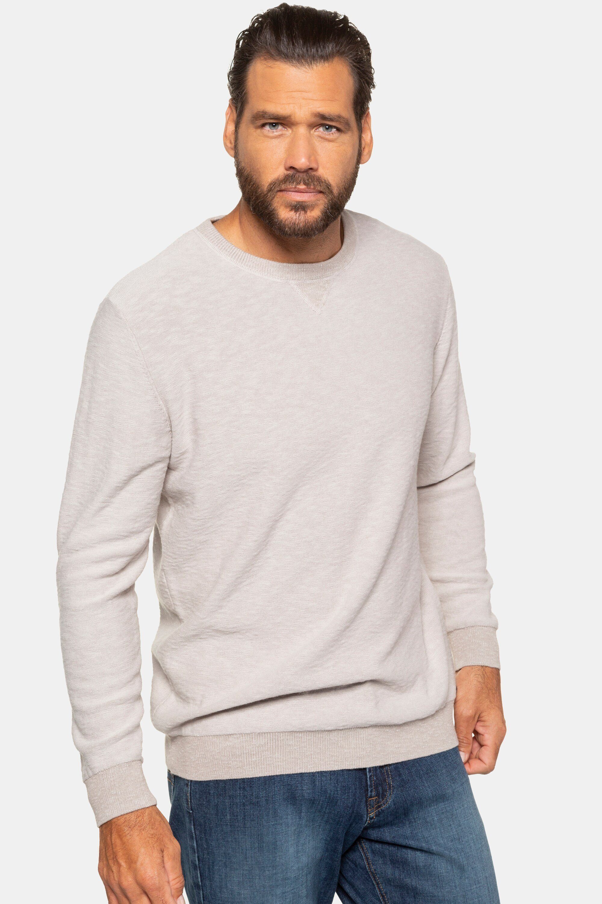 JP1880 Rundhalspullover Pullover Linksstrick mit Struktur