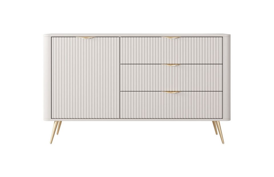 Moeblo Kommode Pholx D 138 D3s Griffe Und Beine Aus Metall Geriffelte