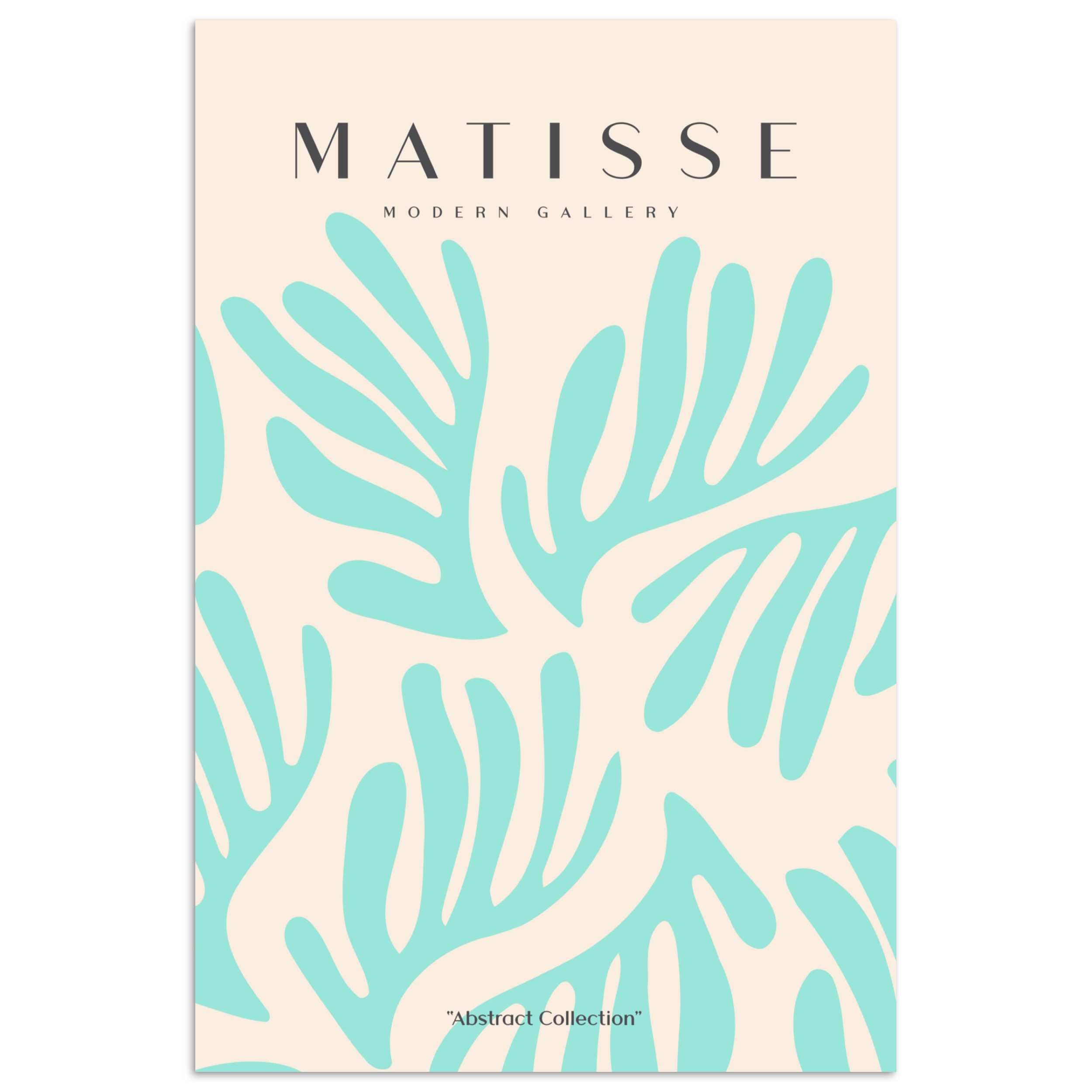Muchowow Poster Matisse Blätter Blau Abstrakte Kunst 1 St