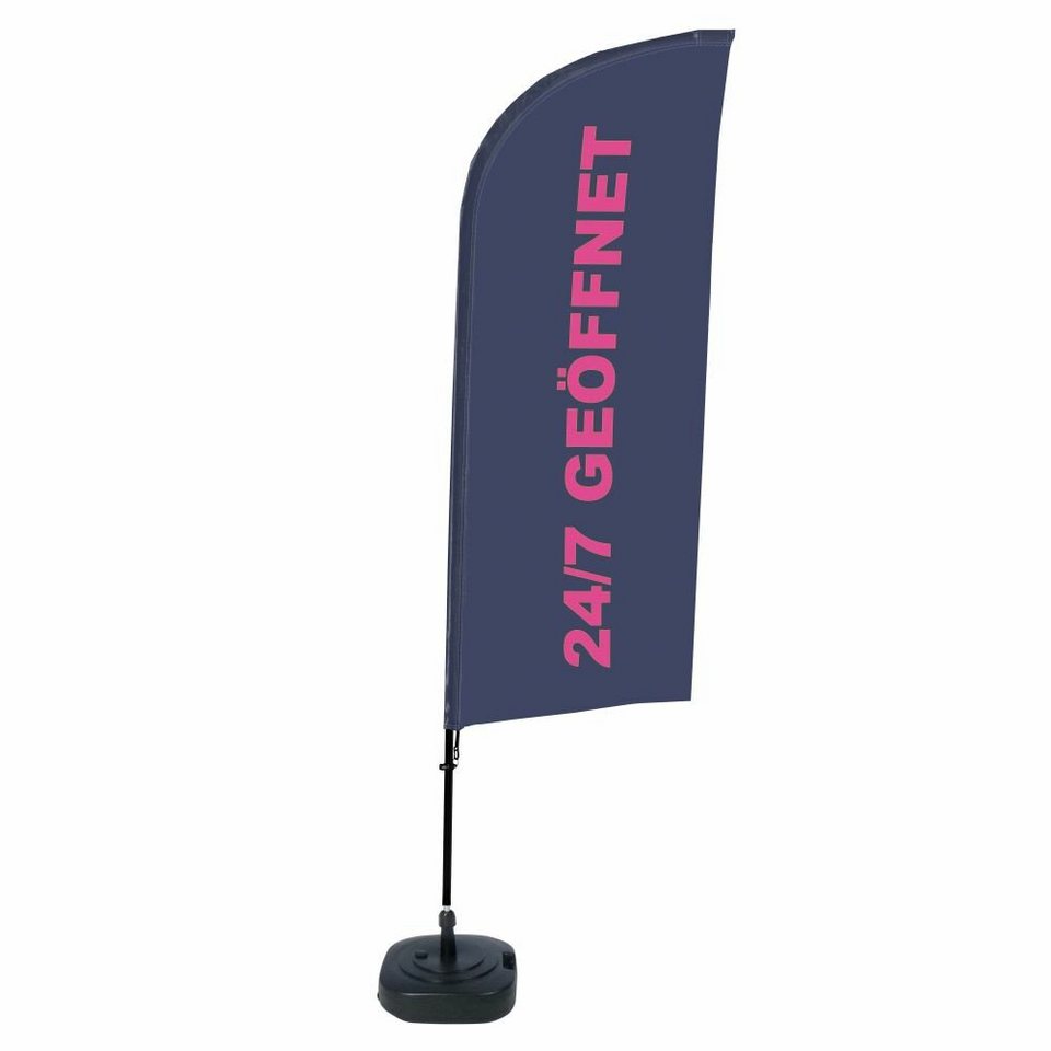 Showdown Displays Standregal Beachflag Komplett Set 24 7 Geöffnet