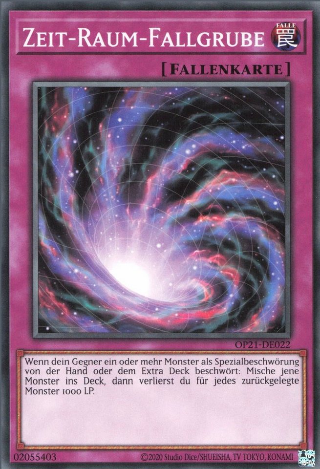 Recollectibles Sammelkarte Yugioh Karte Zeit Raum Fallgrube Deutsch Yu