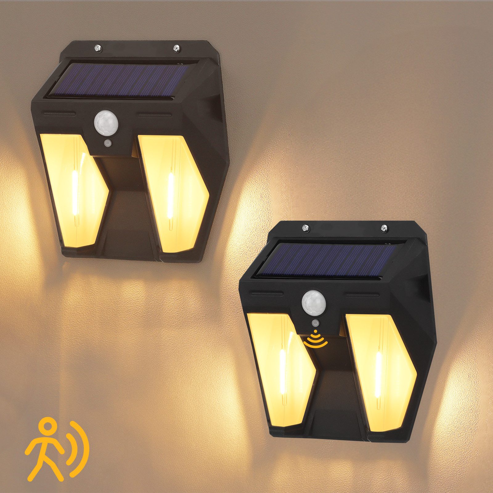 Blingbin Led Solarleuchte Solarlampen Für Außen Mit Bewegungsmelder