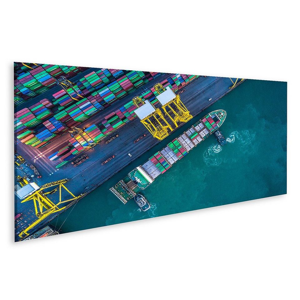 Islandburner Leinwandbild Bild Auf Leinwand Luftaufnahme Container