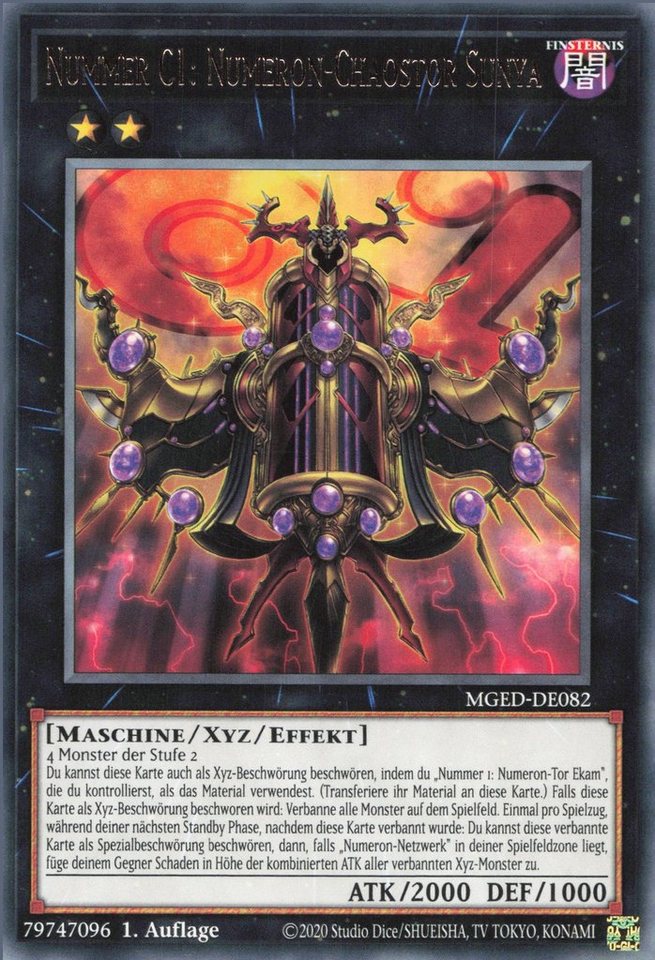 Recollectibles Sammelkarte Yugioh Karte Nummer C1 Numeron Chaostor