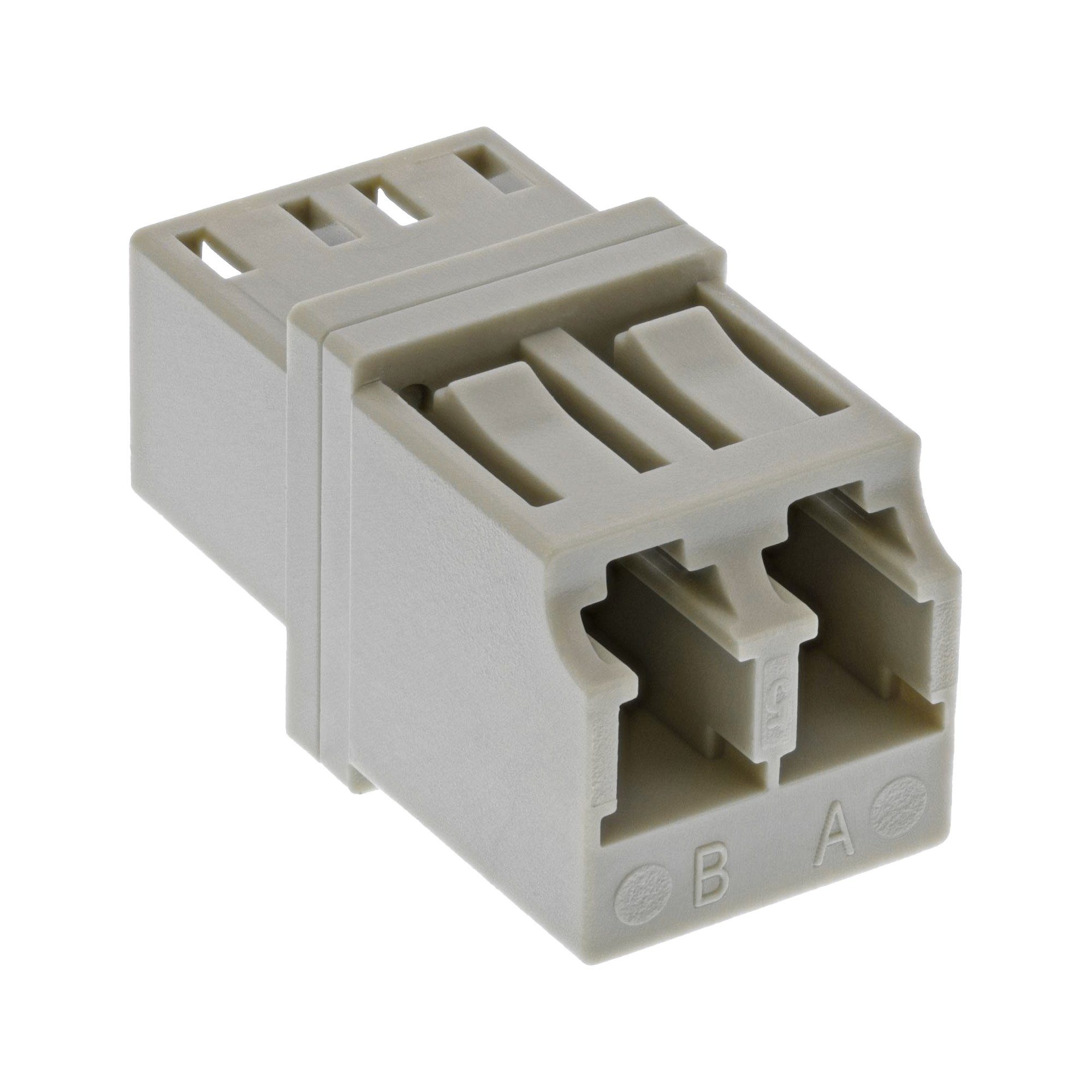 Inline InLine® LWL Kupplung, Duplex LC/LC, multimode, beige, Keramik ...