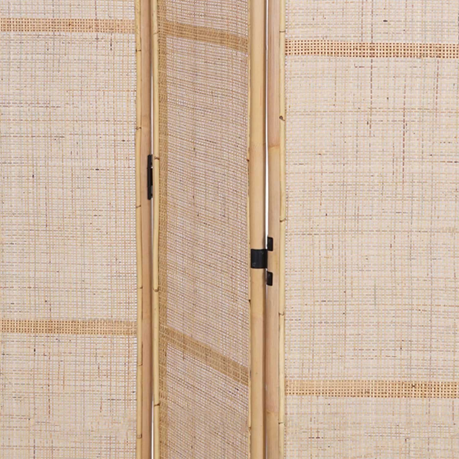 Casa Moro Paravent Rattan Paravent SEMARAS 136x170 (B/H) Beige Braun ...