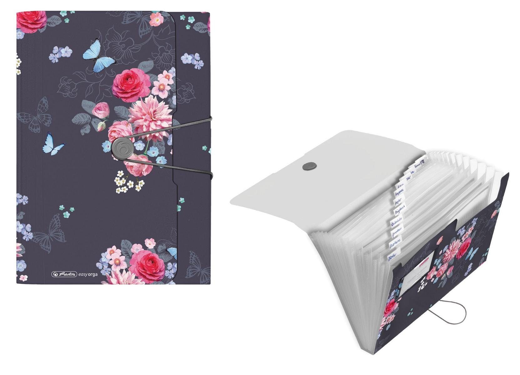ᐅ Herlitz Organisationsmappe Dokumentenmappe / Fächermappe A4 / mit 12 Einsteckfächern "Lady ...