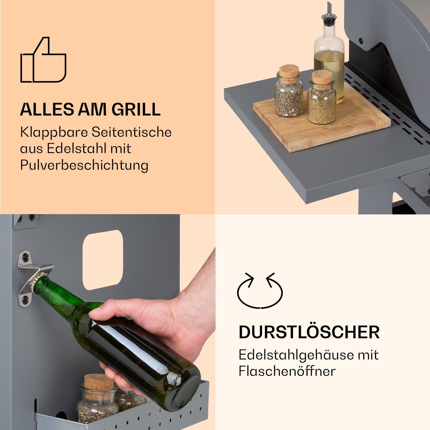 Klarstein Gasgrill Lucifer, Set, Außenküche Grill Outdoor, Grill Gas ...