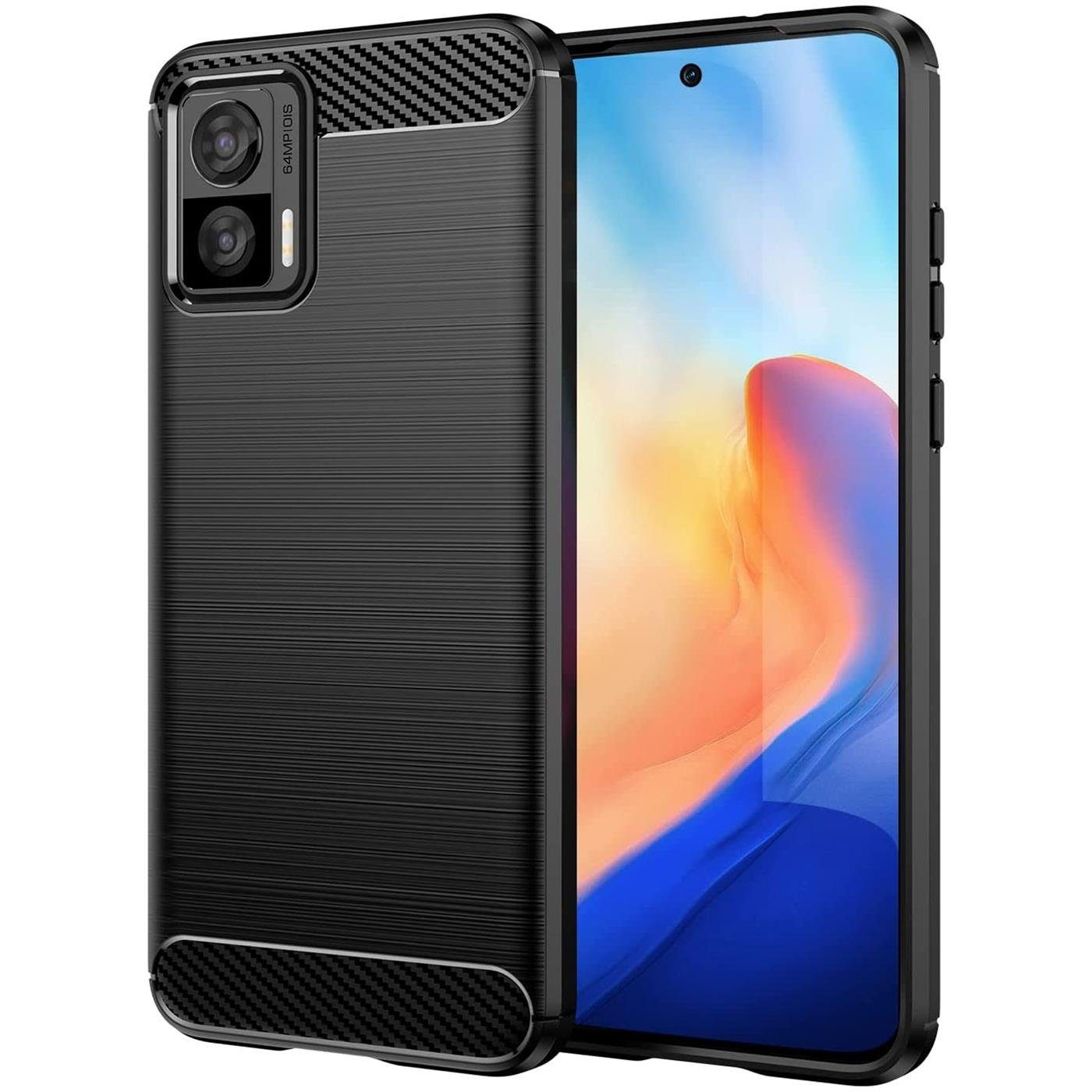 Coolgadget Handyhülle Carbon Handy Hülle Für Motorola Edge 30 Neo 63