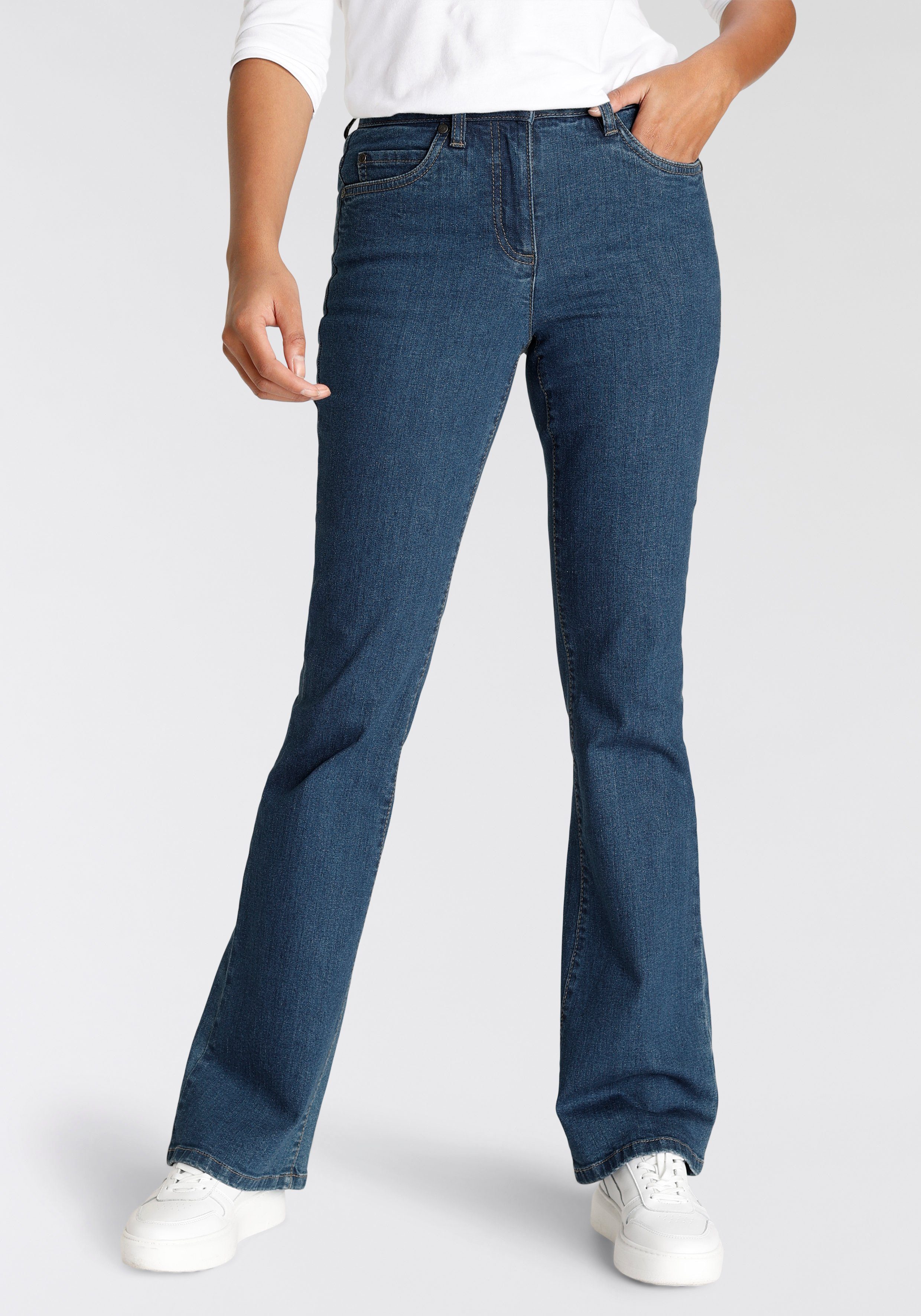 Arizona Bootcut-Jeans hohe Leibhöhe