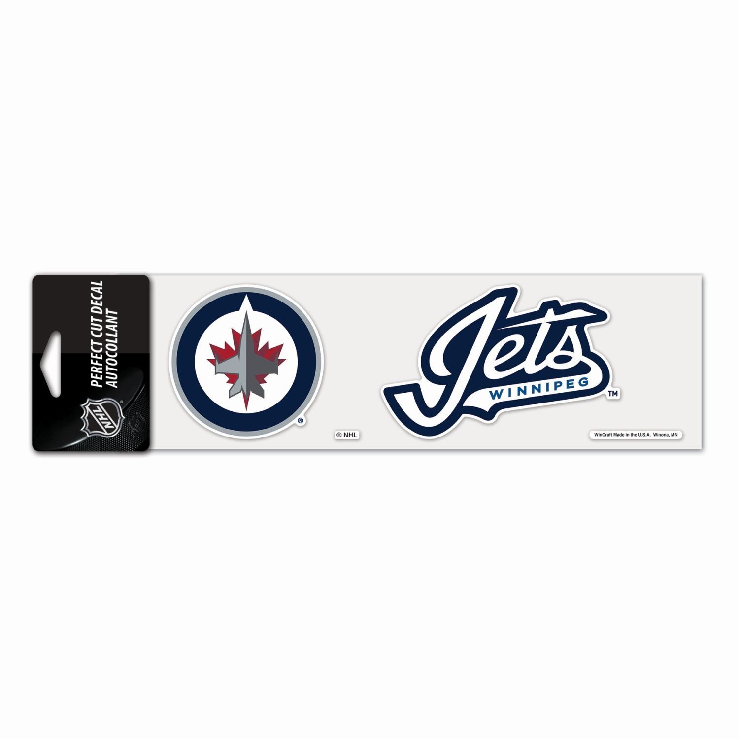 WinCraft Wanddekoobjekt NHL Perfect Cut Aufkleber 8x25cm Winnipeg Jets