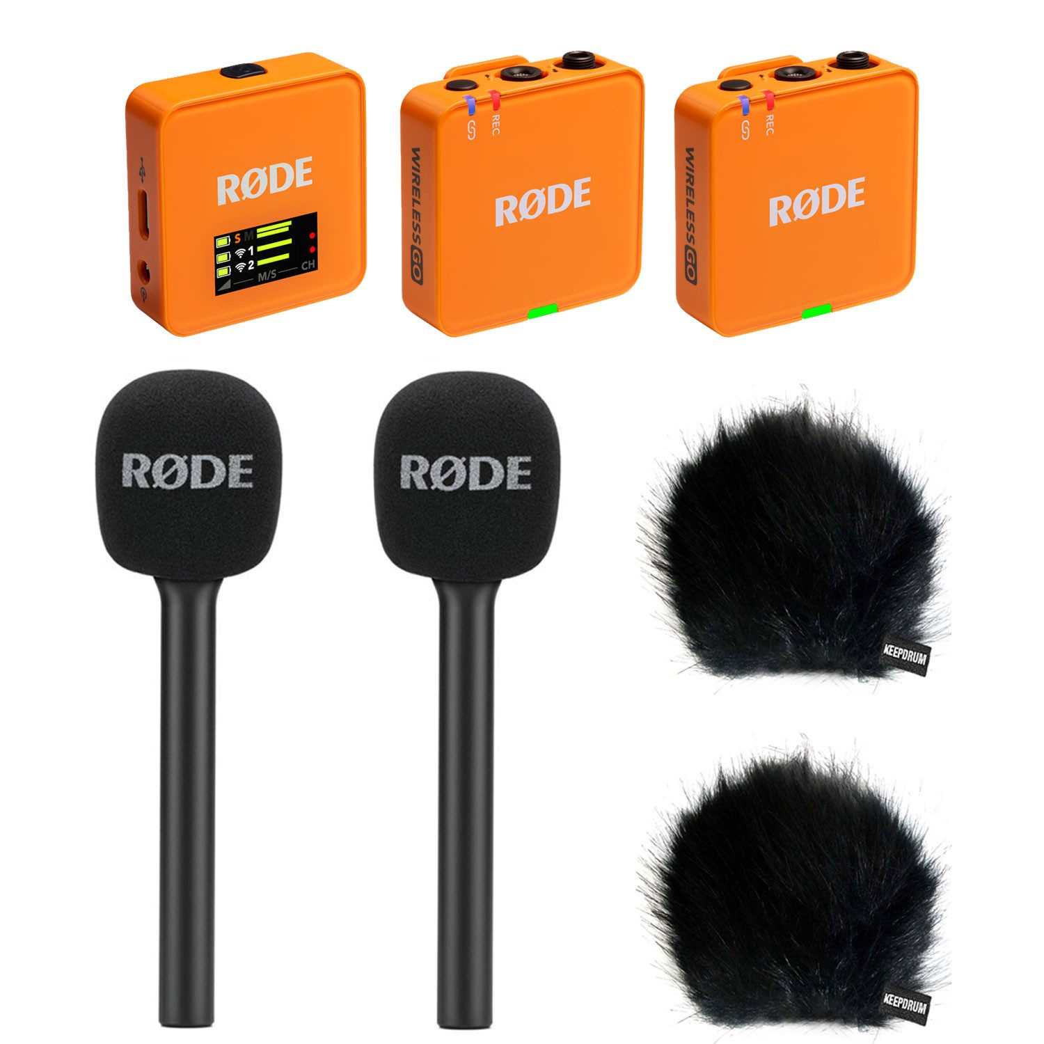 RØDE Rode Mikrofon-Funksystem Wireless GO Gen 3 Orange Interview Set 2 BK Digitales ...