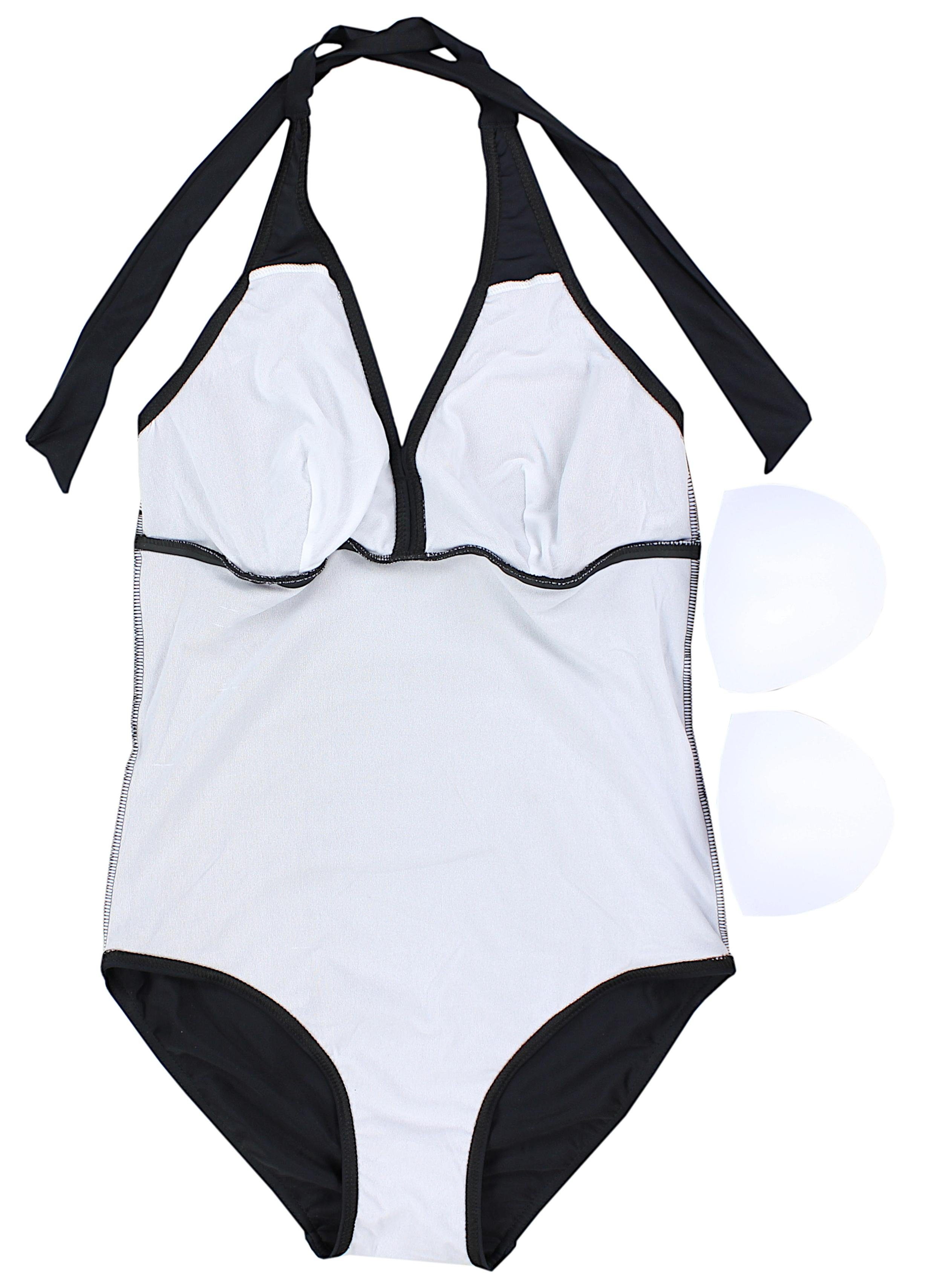Aquarti Badeanzug Damen Badeanzug Bauchweg Einteiler Sport Swimsuit ...