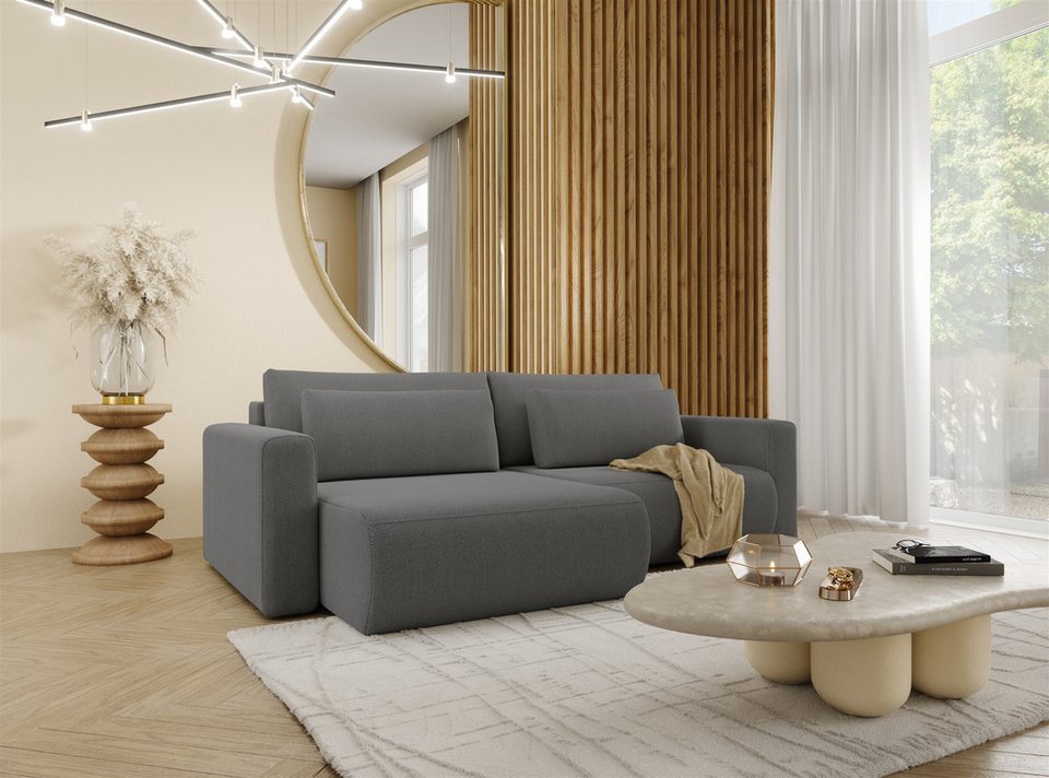 Fun Möbel Ecksofa Schlafsofa Sofa Chaira In Stoff Curio Ottomane Links