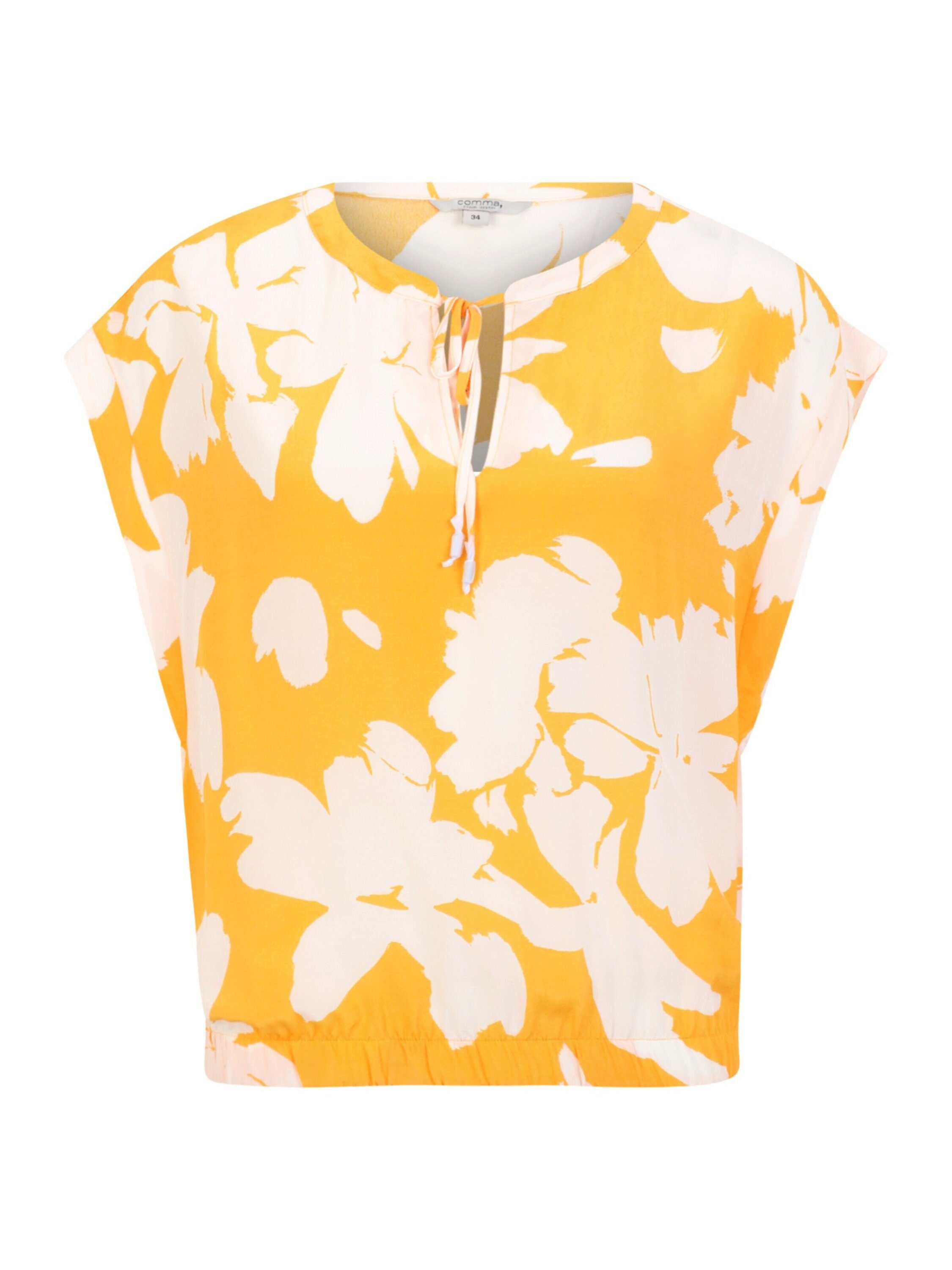 Comma Casual Identity Kurzarmbluse 1 Tlg Drapiertgerafft