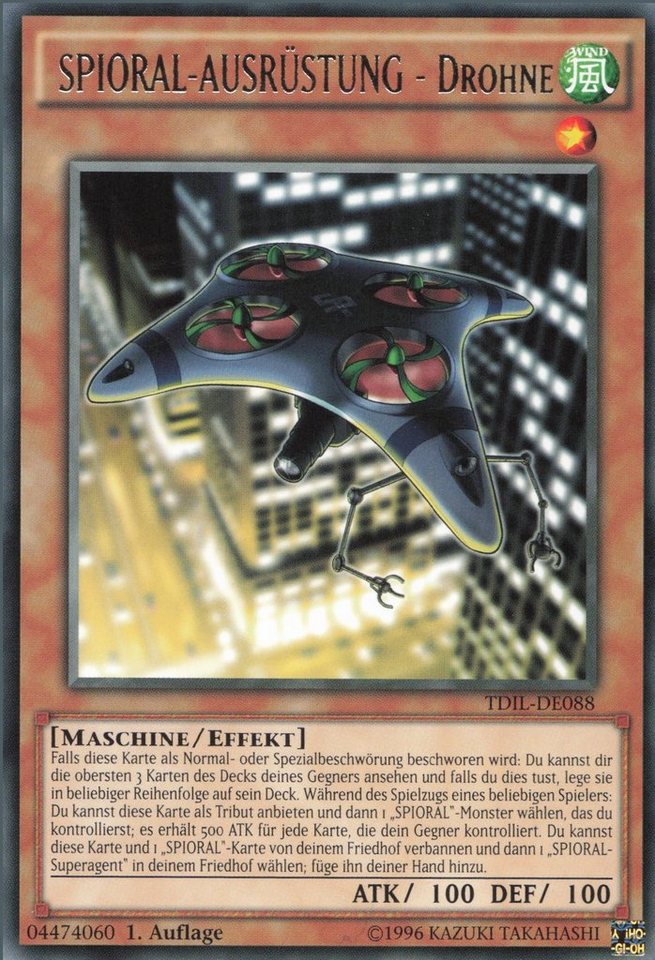 Recollectibles Sammelkarte Yugioh Karte Spioral AusrÜstung Drohne Yu