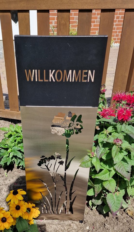 Jürgen Bocker Gartenambiente Gartenstecker Gartenstecker Willkommen