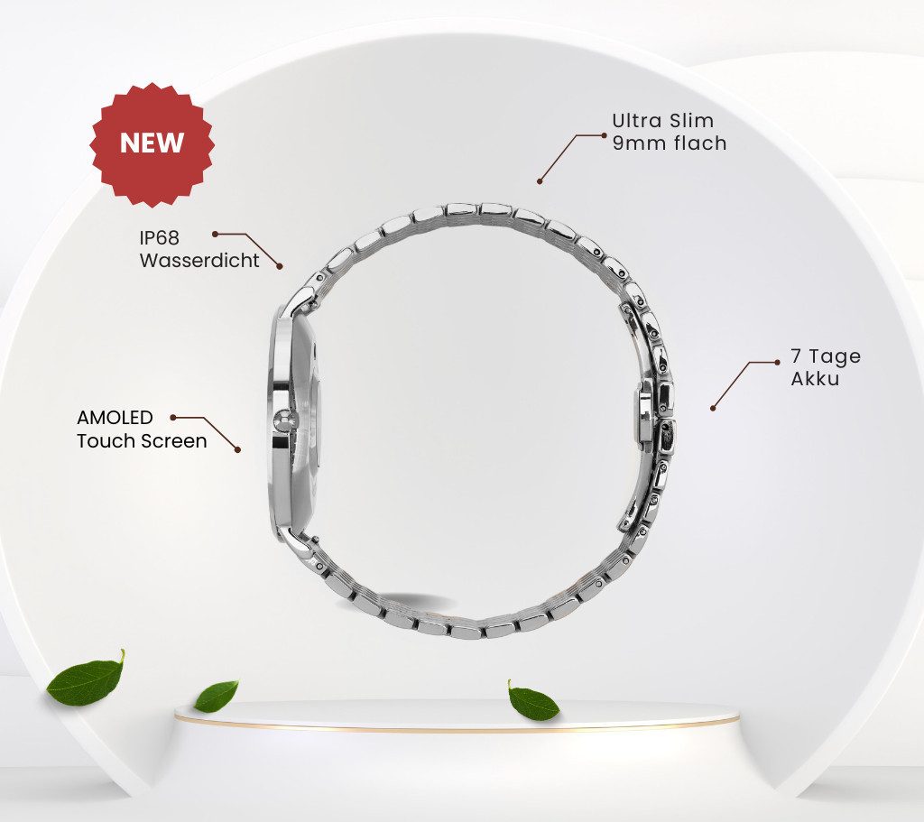 XCOAST SIONA2 UNISEX Smartwatch (4,2 cm/1,3 Zoll, iOS, Android ...