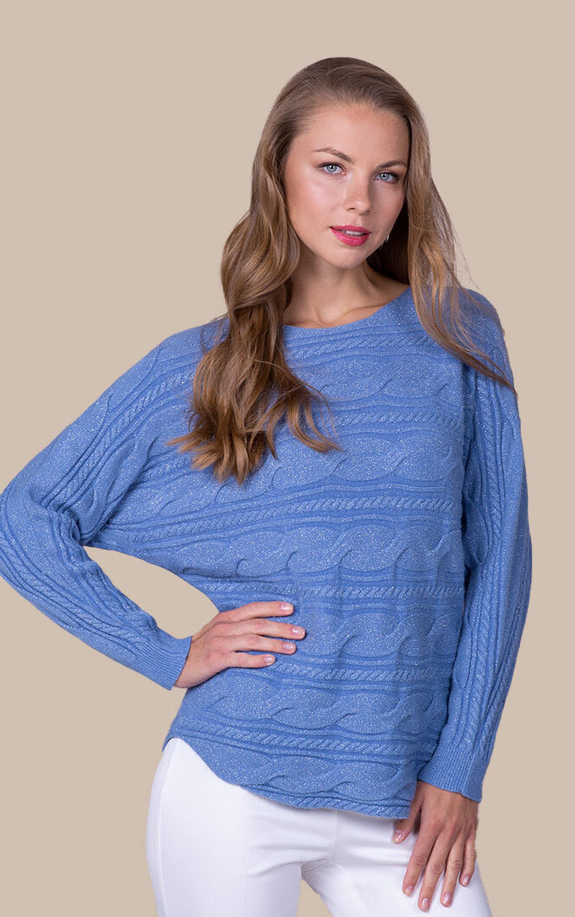 Passioni Strickpullover Pullover mit schönem Zopfmuster und ...