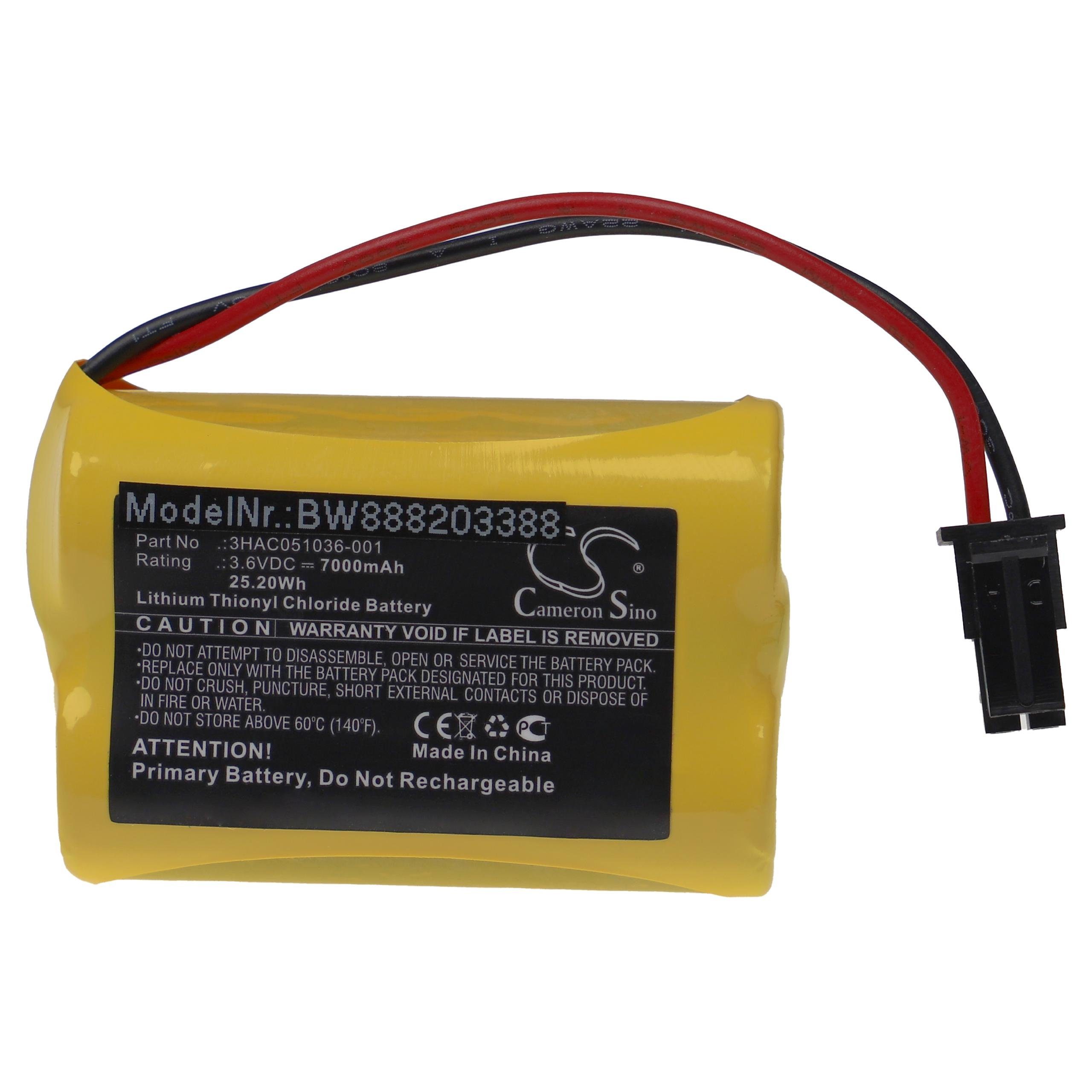 vhbw Batterie, (3,6 V), Ersatz für Baugleiche Originalteilebezeichnung ABB 3HAC051036-001-C für ...