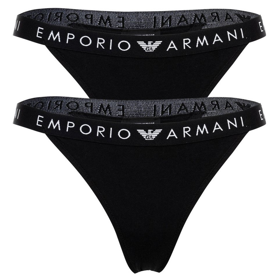 Emporio Armani String Damen String, 2er Pack - ICONIC LOGOBAND, T-Thong Emporio Armani String Damen String, 2er Pack - ICONIC LOGOBAND, T-Thong