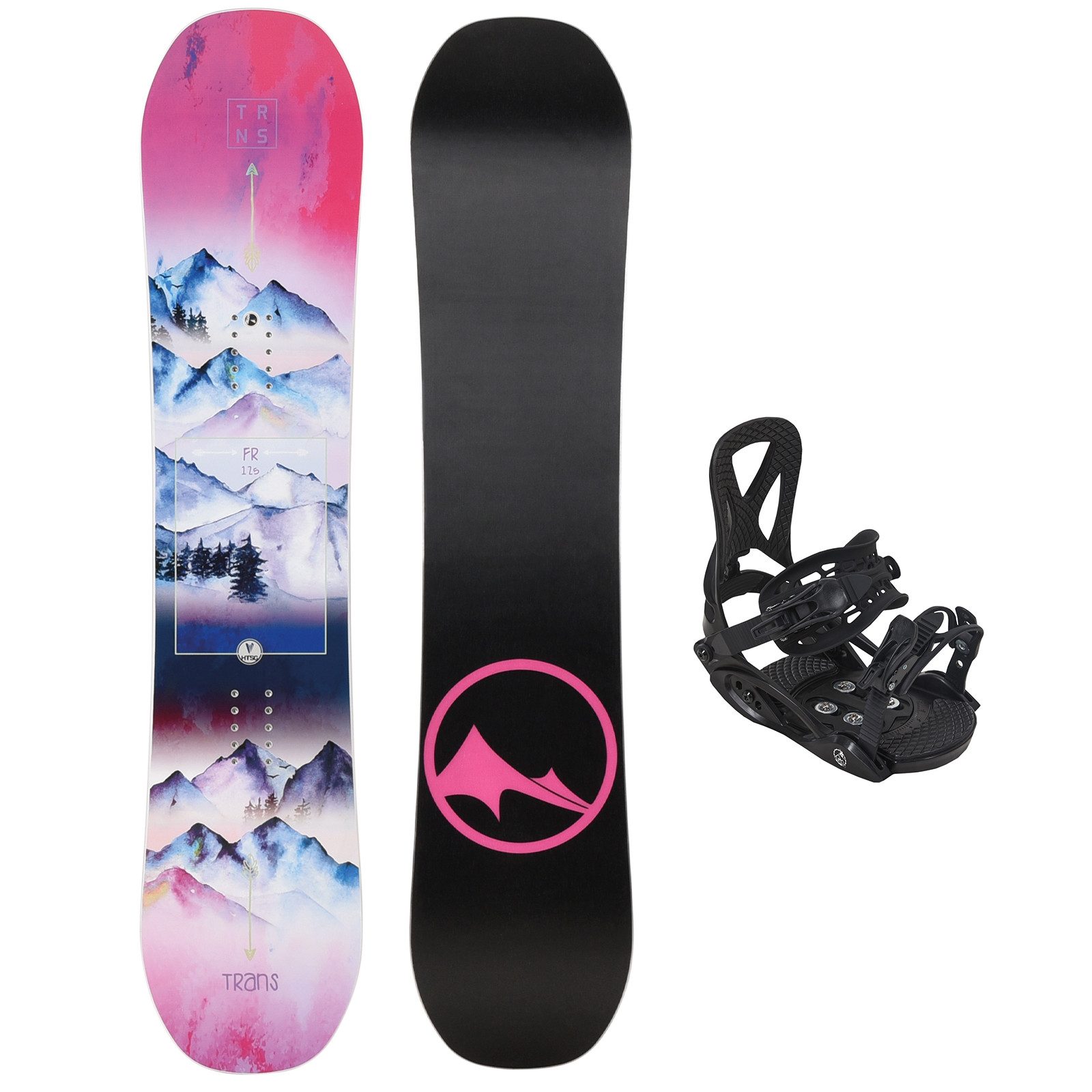 F2 Snowboard Trans Junior Snowboard Set FR 125 cm Pink + Eco Pure S Bindung