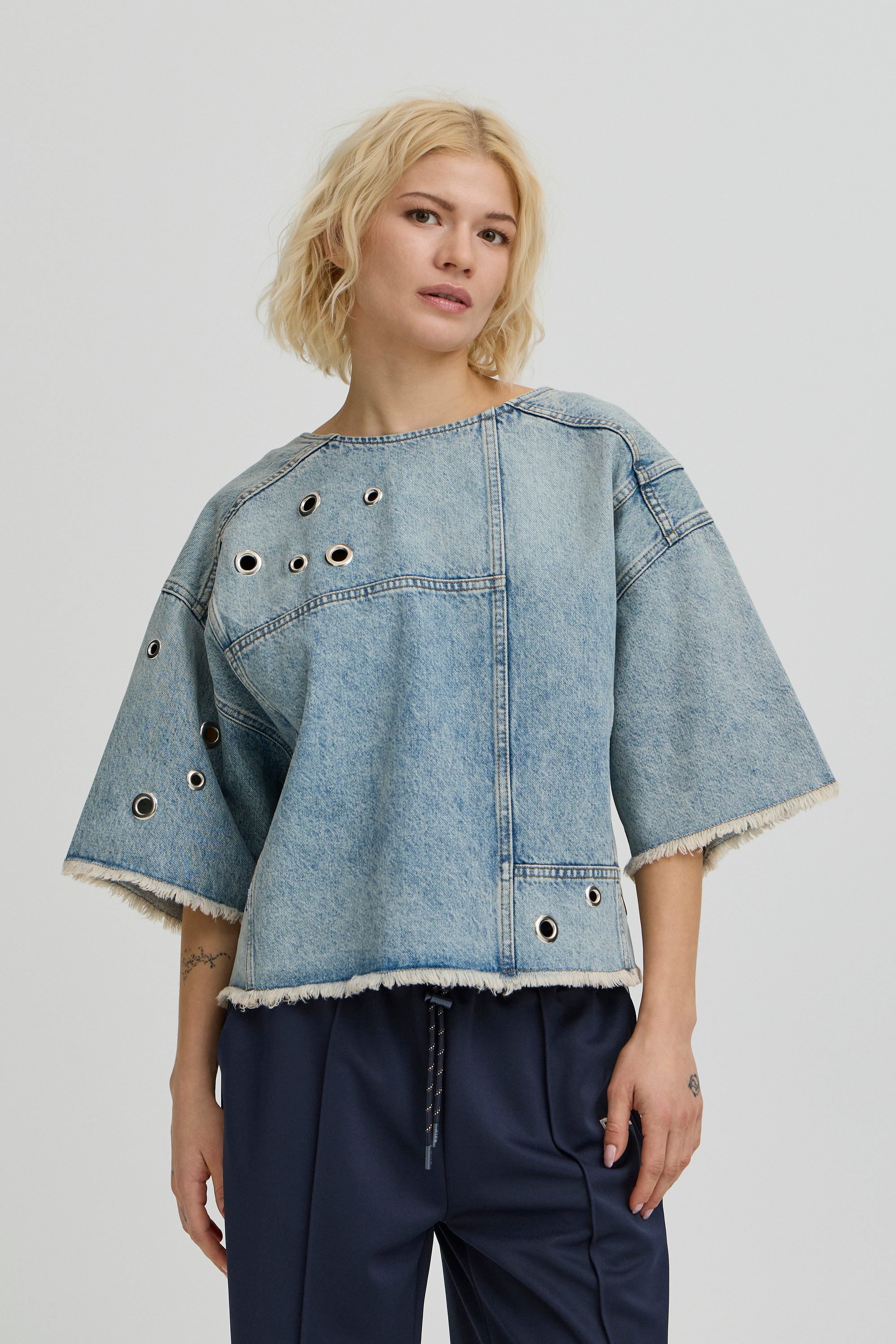 Ball Kurzarmbluse Kurzarm-Bluse BASAGA