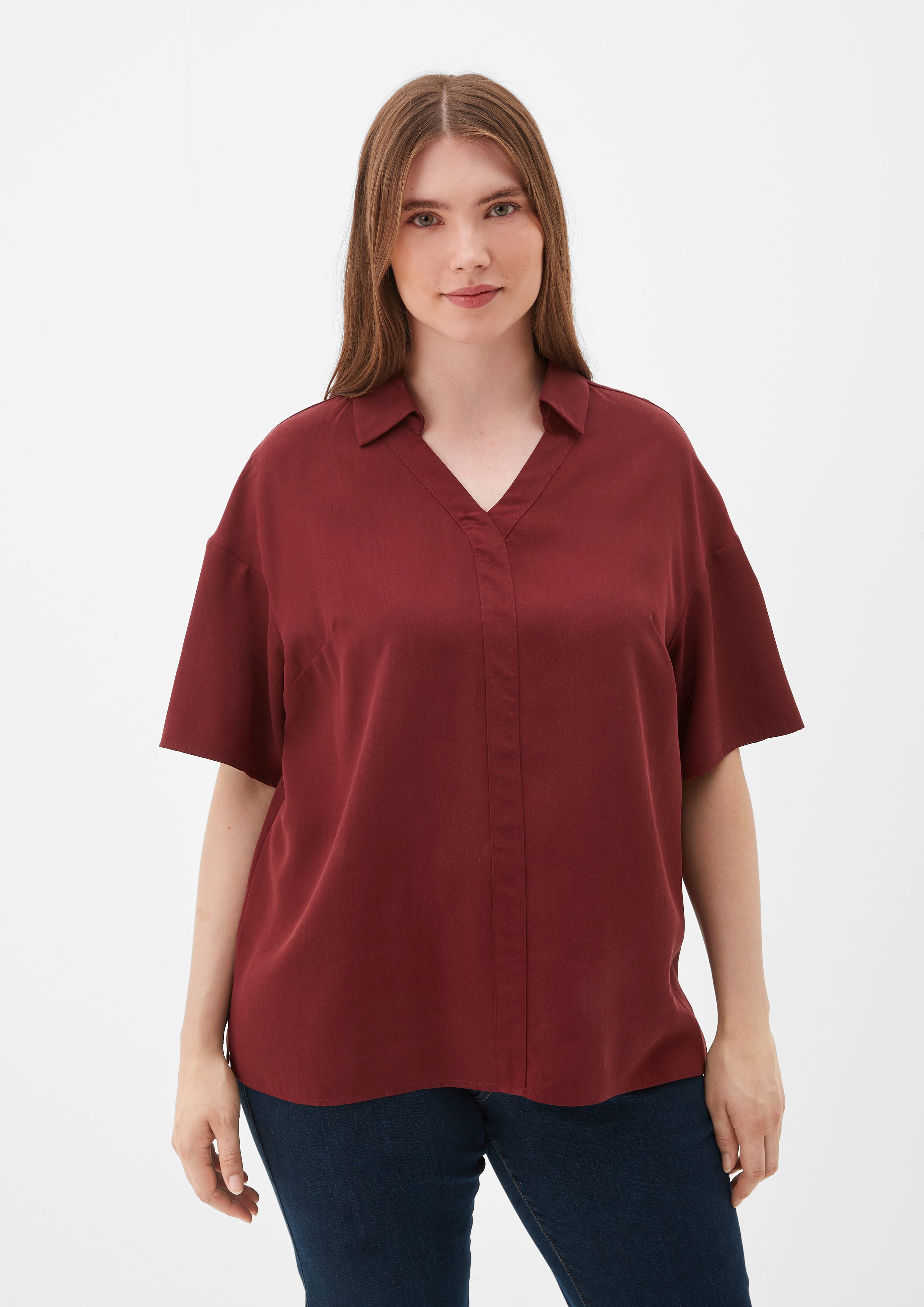 Triangle Kurzarmbluse Bluse Im Resort Look