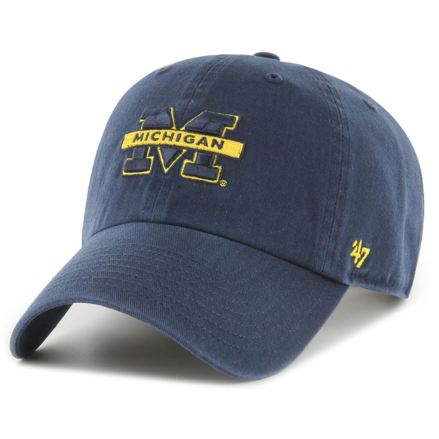 '47 Brand Baseball Cap Strapback CLEAN UP Michigan Wolverines ...