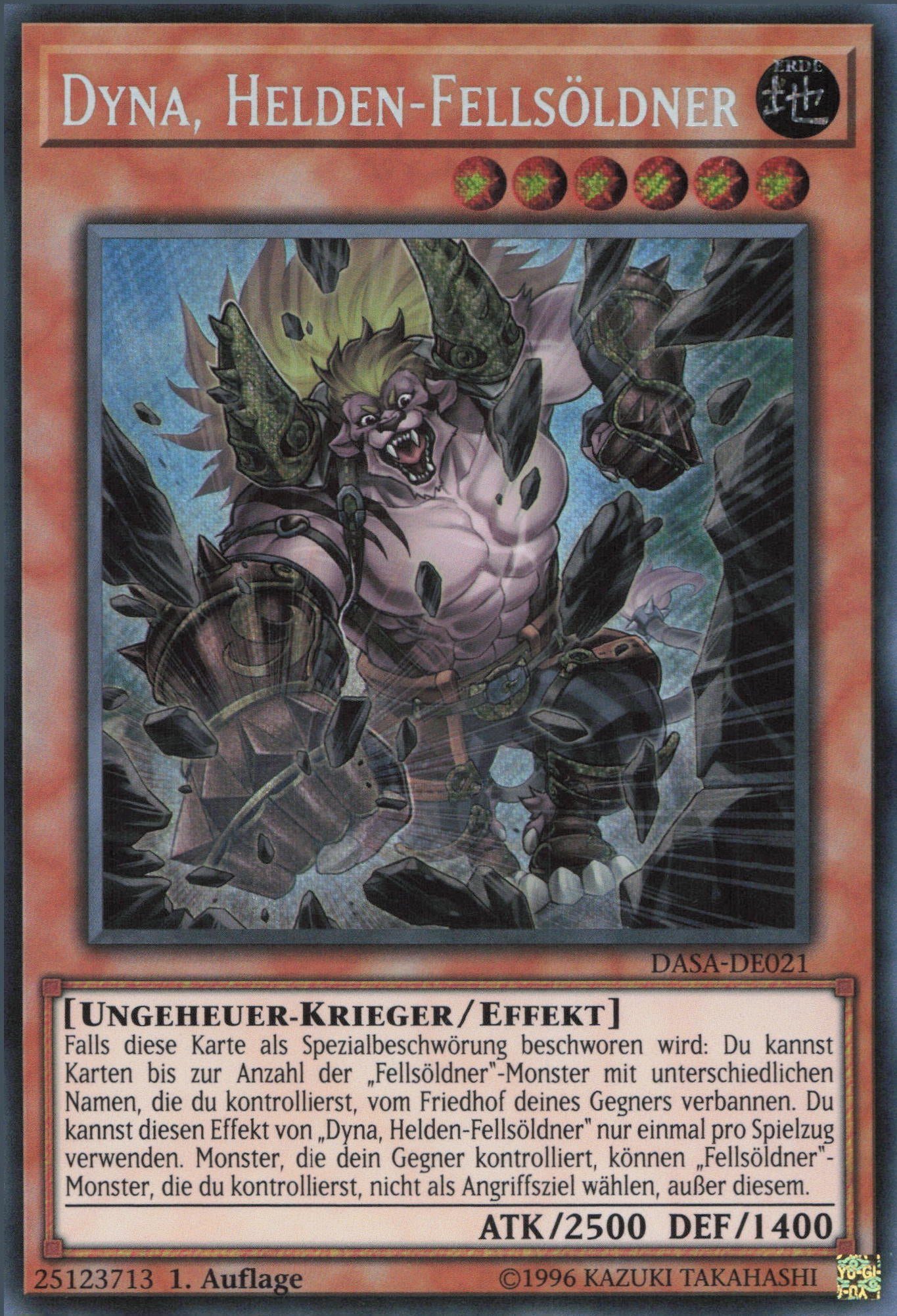 Recollectibles Sammelkarte Yugioh Karte Dyna Helden Fellsöldner