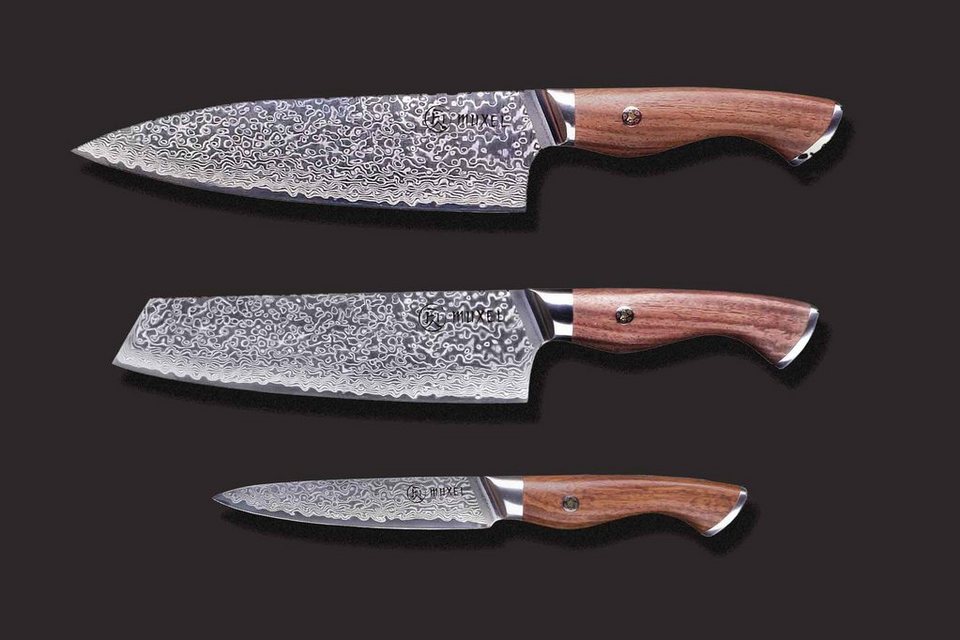 Muxel Gemüsemesser Messer Set 3 Teilig Kiritsukesser Allzweckmesser