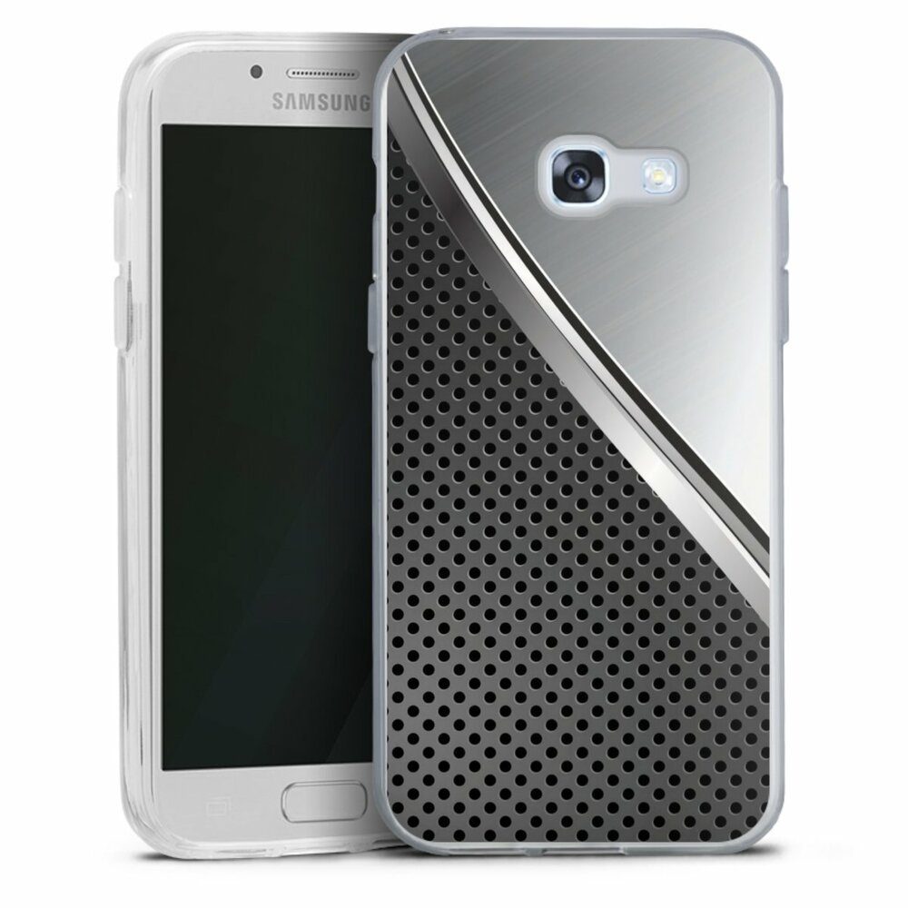 Deindesign Handyhülle Carbon Stahl Metall Duo Metal Surface Samsung