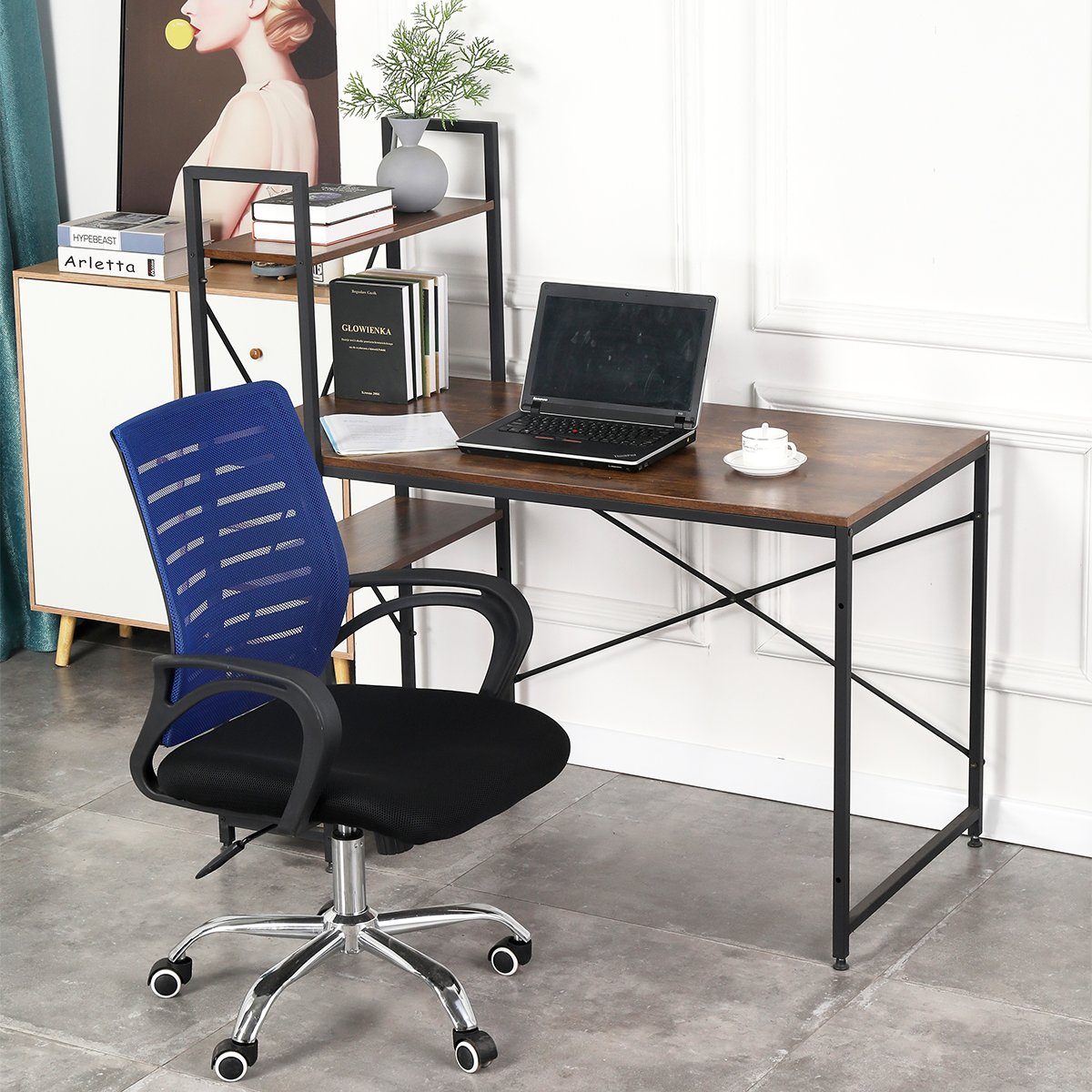 Happy Home Schreibtisch Happyhome Schreibtisch Mit Regal Hwt39 Hol