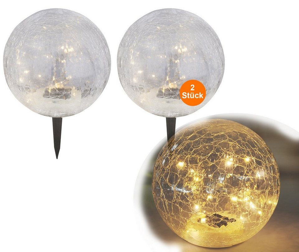 Bmf Versand Led Solarleuchte Solarleuchte Garten 2er Set Solarkugeln