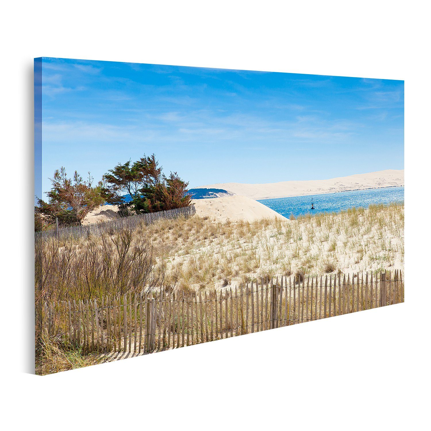 islandburner Leinwandbild Bild auf Leinwand Eingang zum Hafenbecken Arcachon Cap Ferret Wandbild