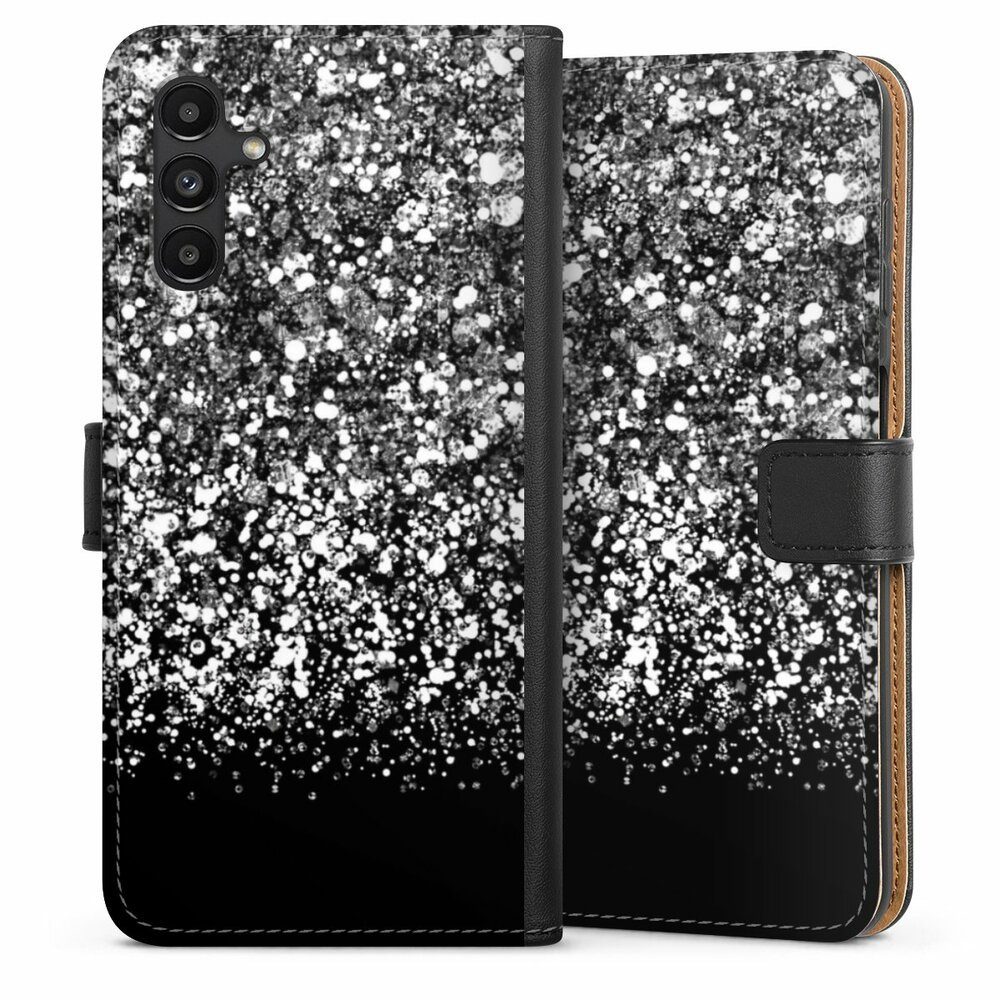 Deindesign Handyhülle Glitzer Look Schneeflocken Muster Snow Fall