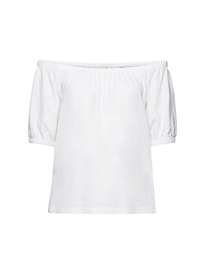 Esprit Langarmshirt 1 Tlg Drapiertgerafft Gerader Schnitt
