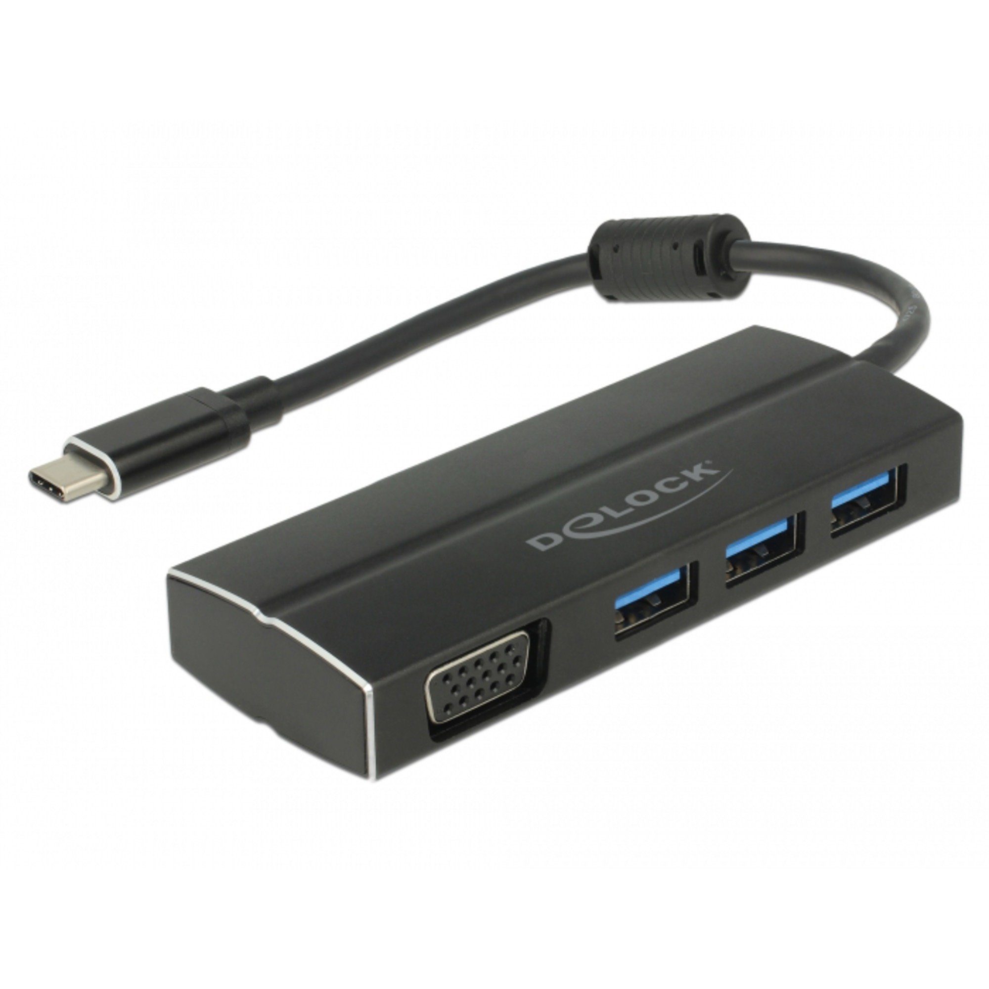 Delock DeLOCK USB 3.2 Gen 1 Multiport-Hub, USB-C Stecker USB-Kabel