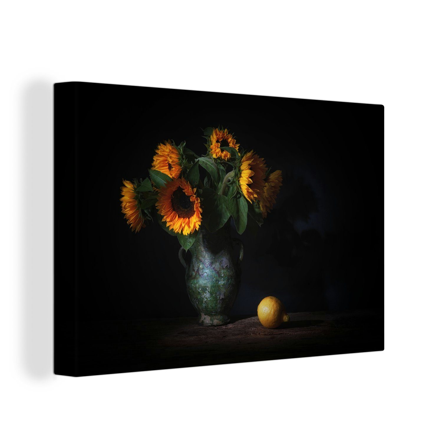 Onemillioncanvasses® Leinwandbild Sonnenblumen Stilleben Malerei