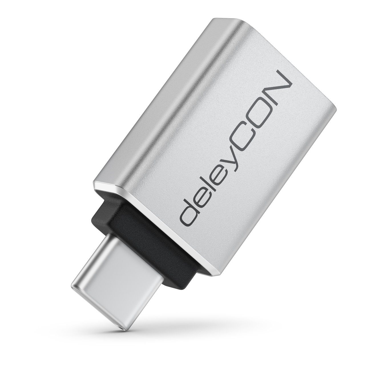 deleyCON deleyCON 2x USB-A auf USB-C OTG Adapter aus Alu Handy ...