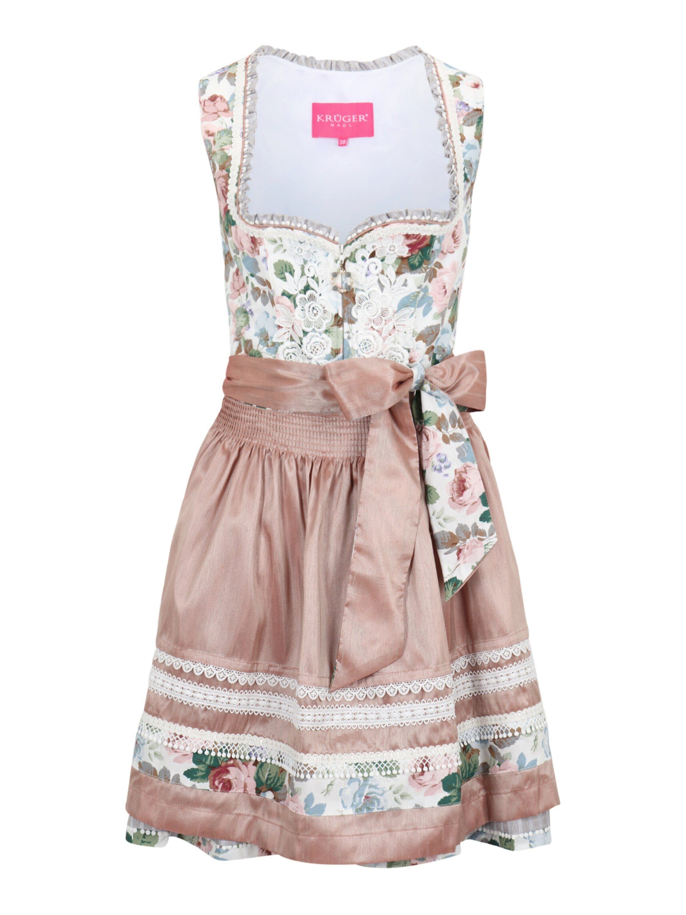 Krüger Madl Dirndl (1-tlg) Drapiert/gerafft, Falten, Spitze, Rüschen