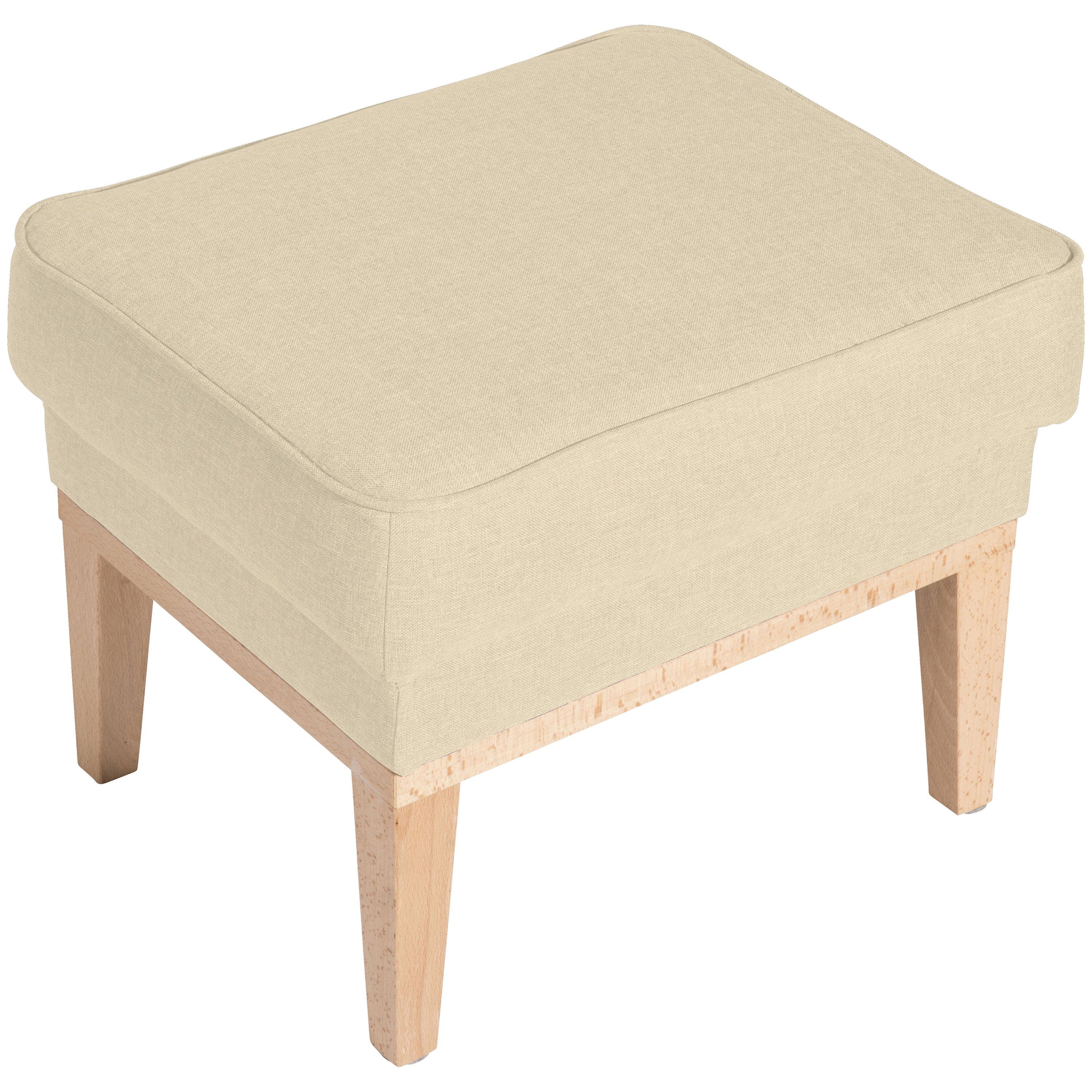 Max Winzer® Polsterhocker Angelo Hocker Flachgewebe beige (1 Stück ...