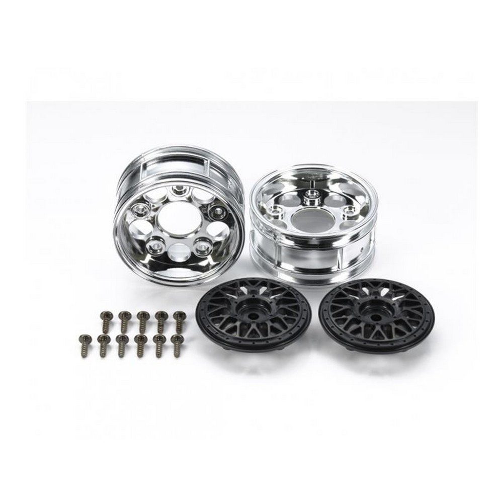 Tamiya Modellbausatz Y-Speichenfelgen chr./sw 26mm