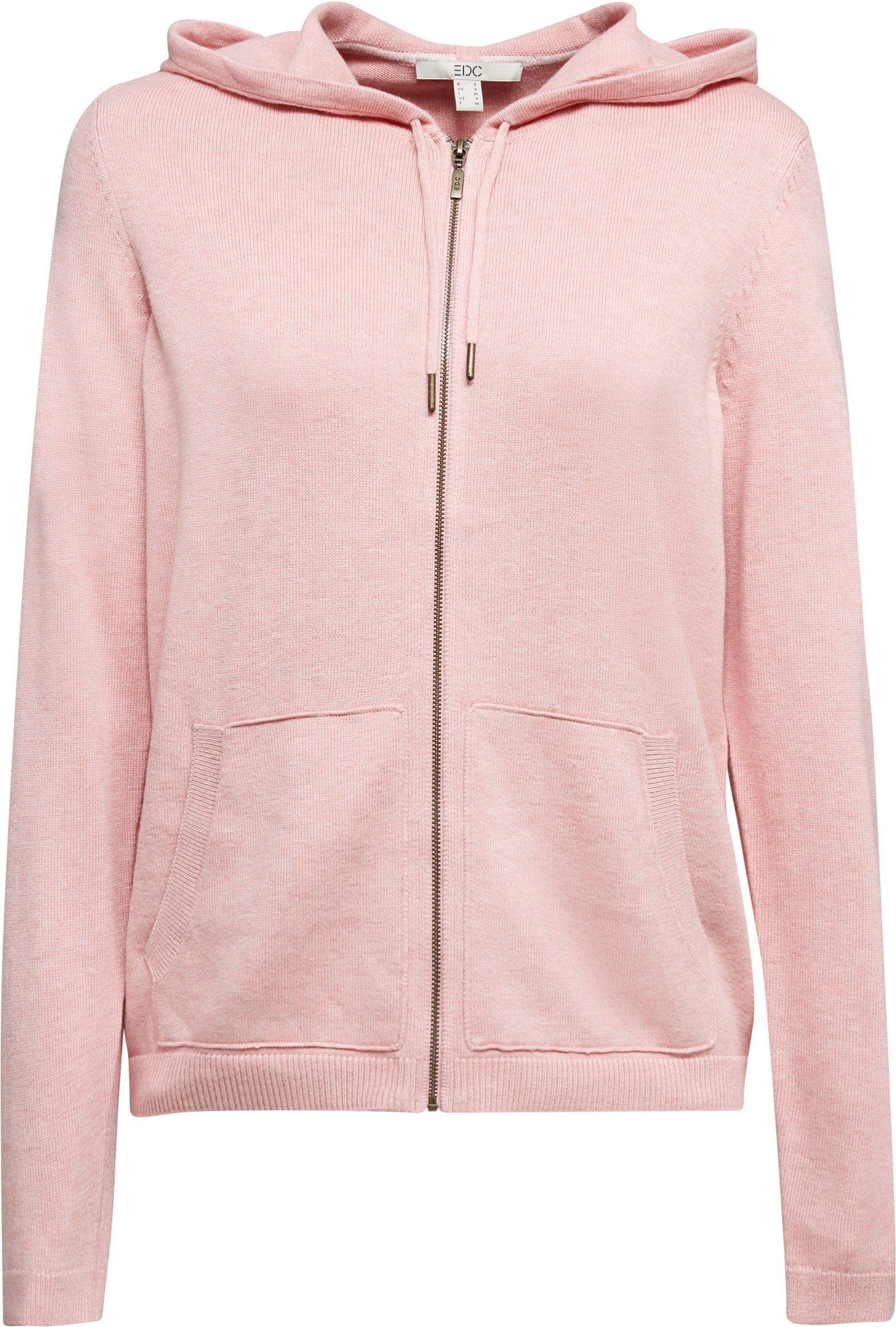 Edc By Esprit Sweatjacke Aus Weichem Feinstrick Mit Kapuze Online