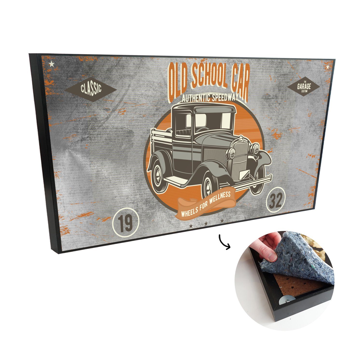 Muchowow Akustikplatte Mancave Auto Vintage Poster 1 St