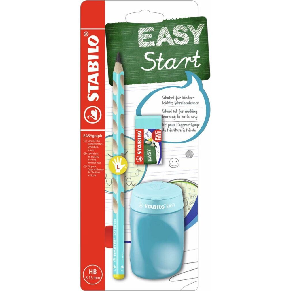 STABILO Bleistift EASYgraph Schulset für Linkshänder blau, Spezielle ...
