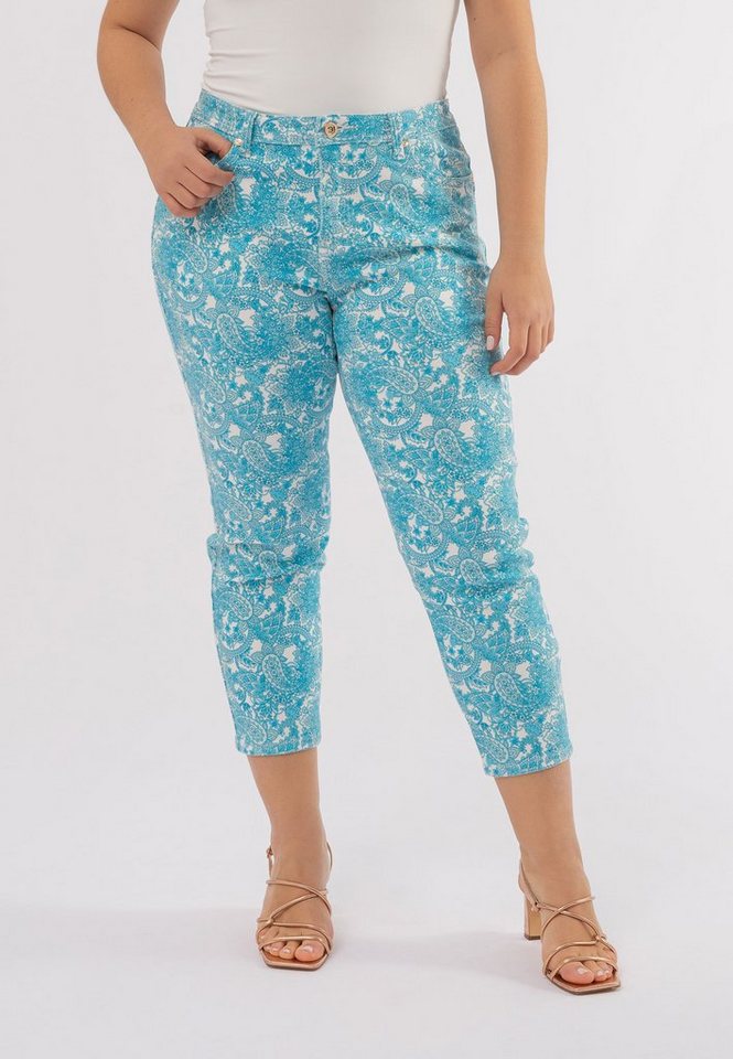 October Stoffhose Mit Trendigem Allover Paisley Muster